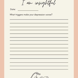 Guided Depression Journal | 70+ Pages - Etsy