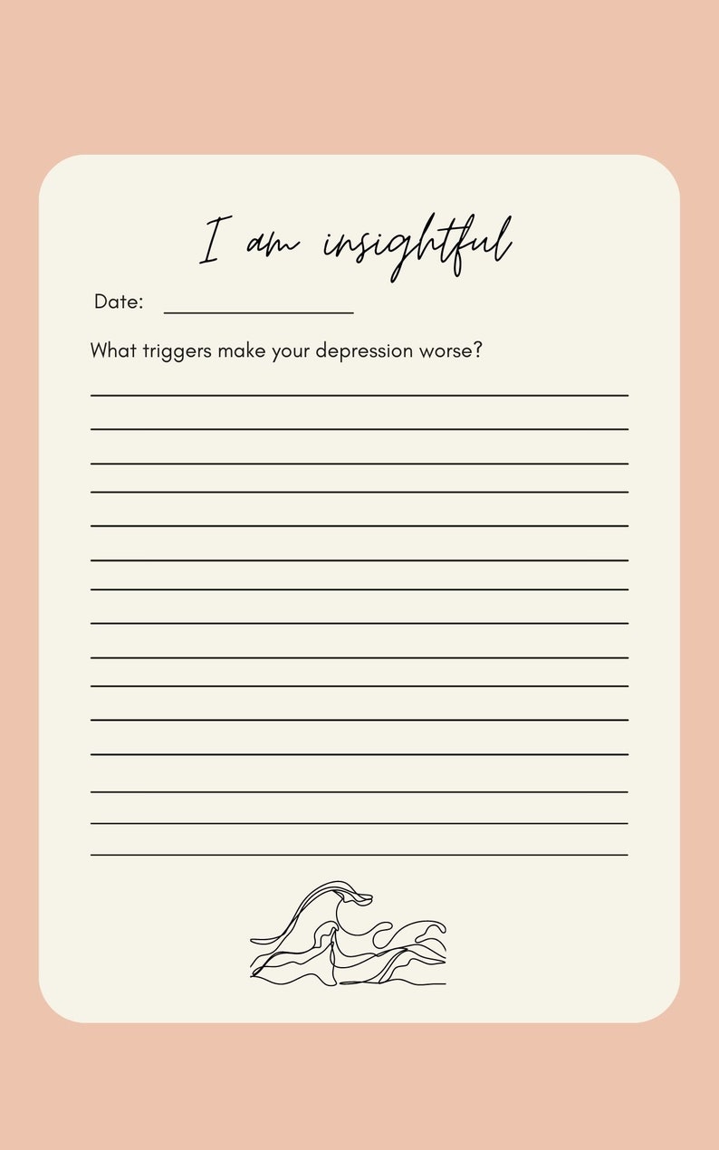 Guided Depression Journal | 70+ Pages - Etsy