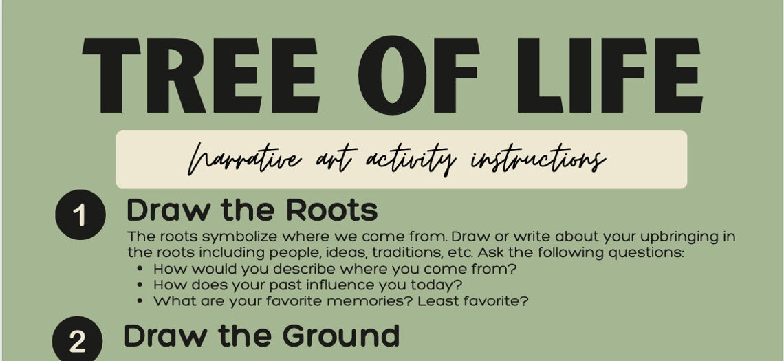 Tree of Life Art Narrative Therapy Worksheet | Made by Licensed ...
