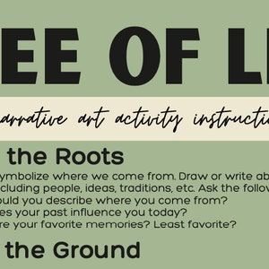 Tree of Life Art Narrative Therapy Worksheet | Made by Licensed ...