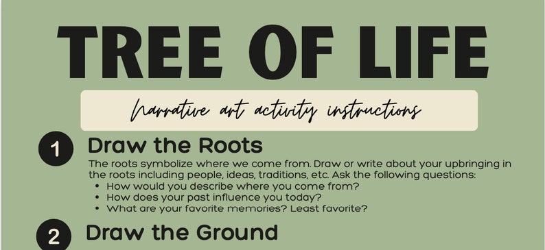 Tree of Life Art Narrative Therapy Worksheet | Made by Licensed ...