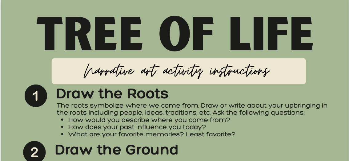 Tree of Life Art Narrative Therapy Worksheet | Made by Licensed ...