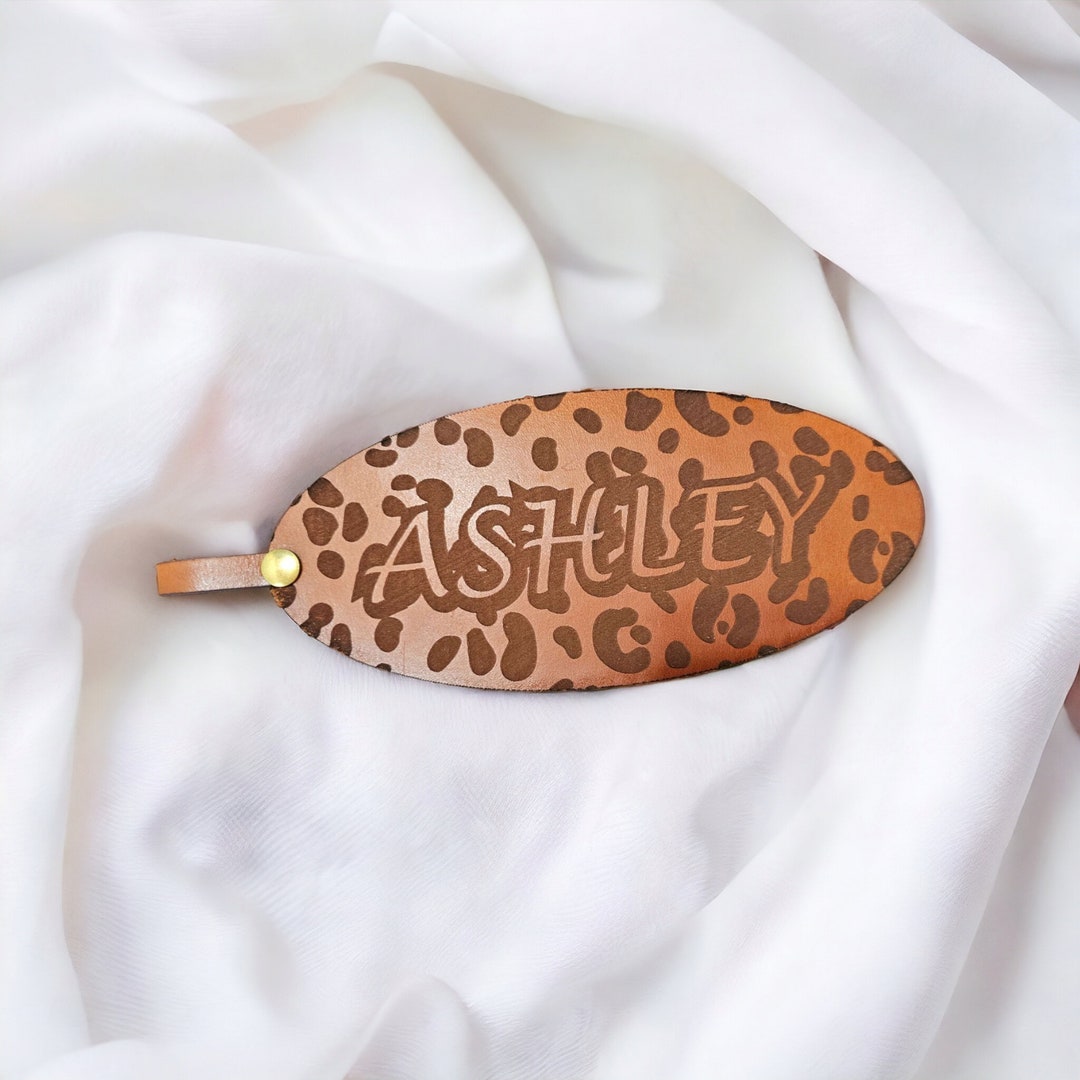 Customizable Leather Name Tag - Etsy