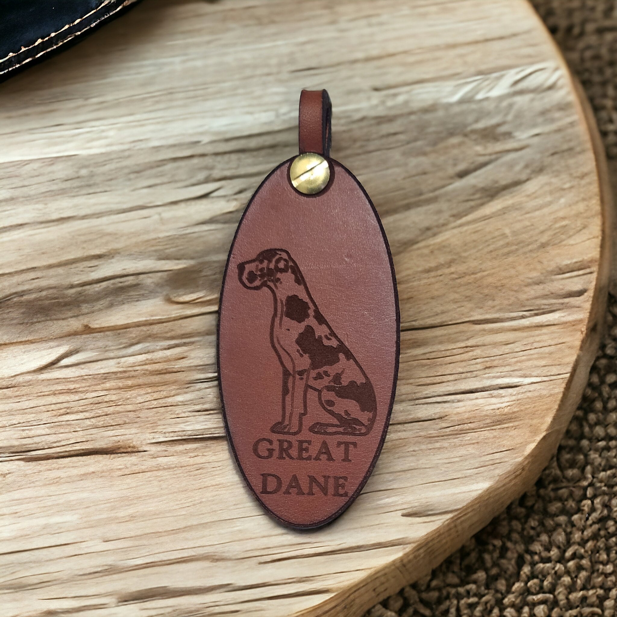 Customizable Leather Name Tag - Etsy