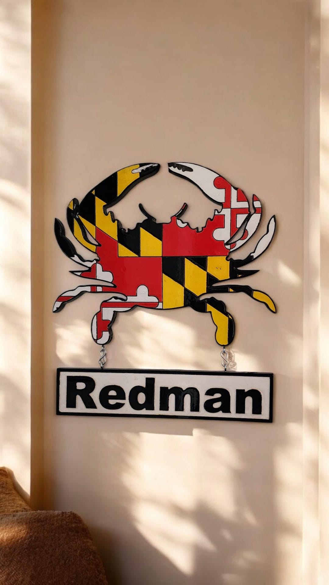 Maryland Flag Crab Engraving - Etsy