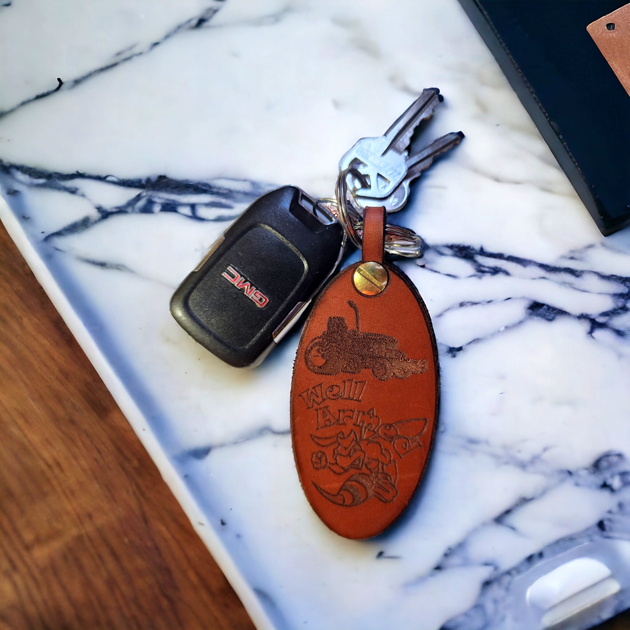 Customizable Leather Name Tag - Etsy