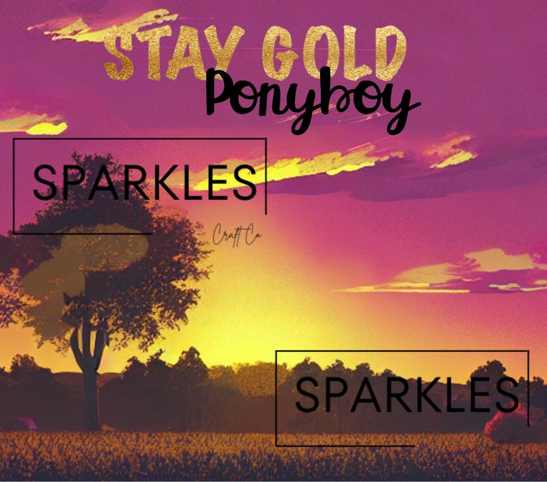 Stay Gold Ponyboy Tumbler Wrap - Etsy