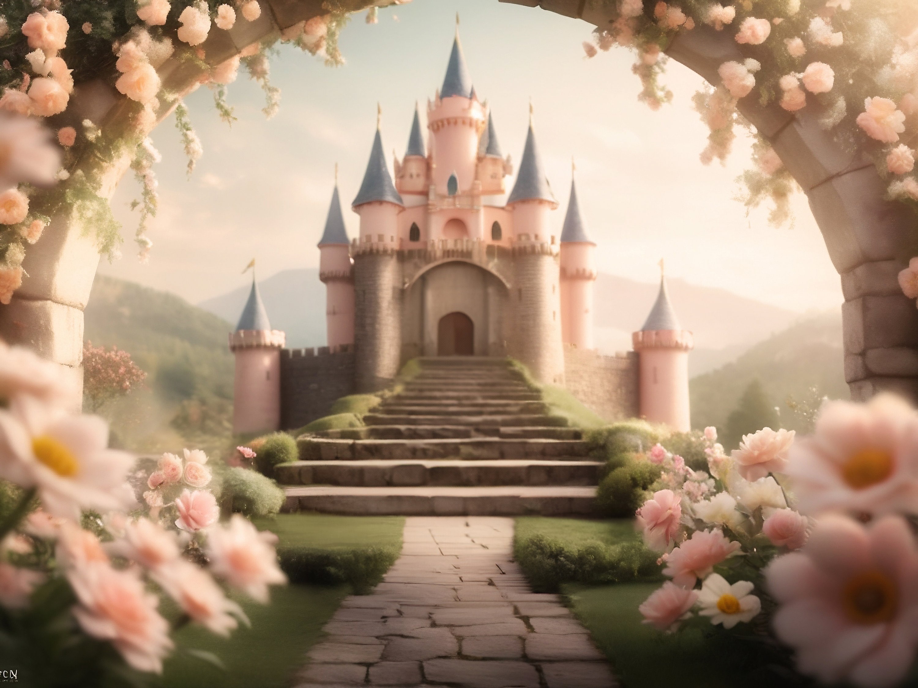 Princess Peach Inspired Digital Background for Composites - Etsy