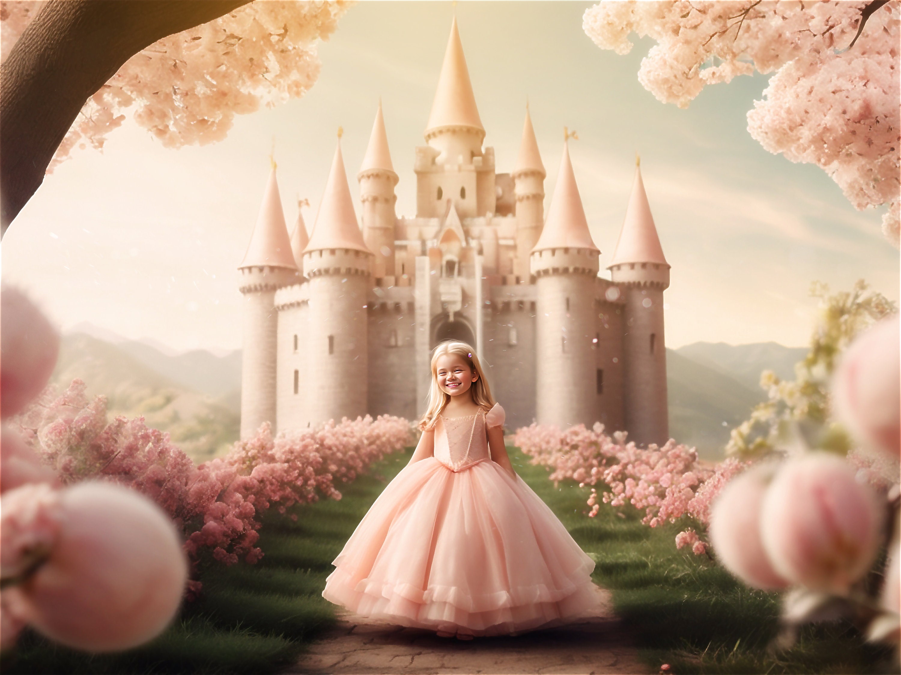Princess Peach Inspired Digital Background for Composites - Etsy