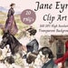 Jane Eyre Clip Art Bundle 20 Images for Digital Download. Charlotte ...