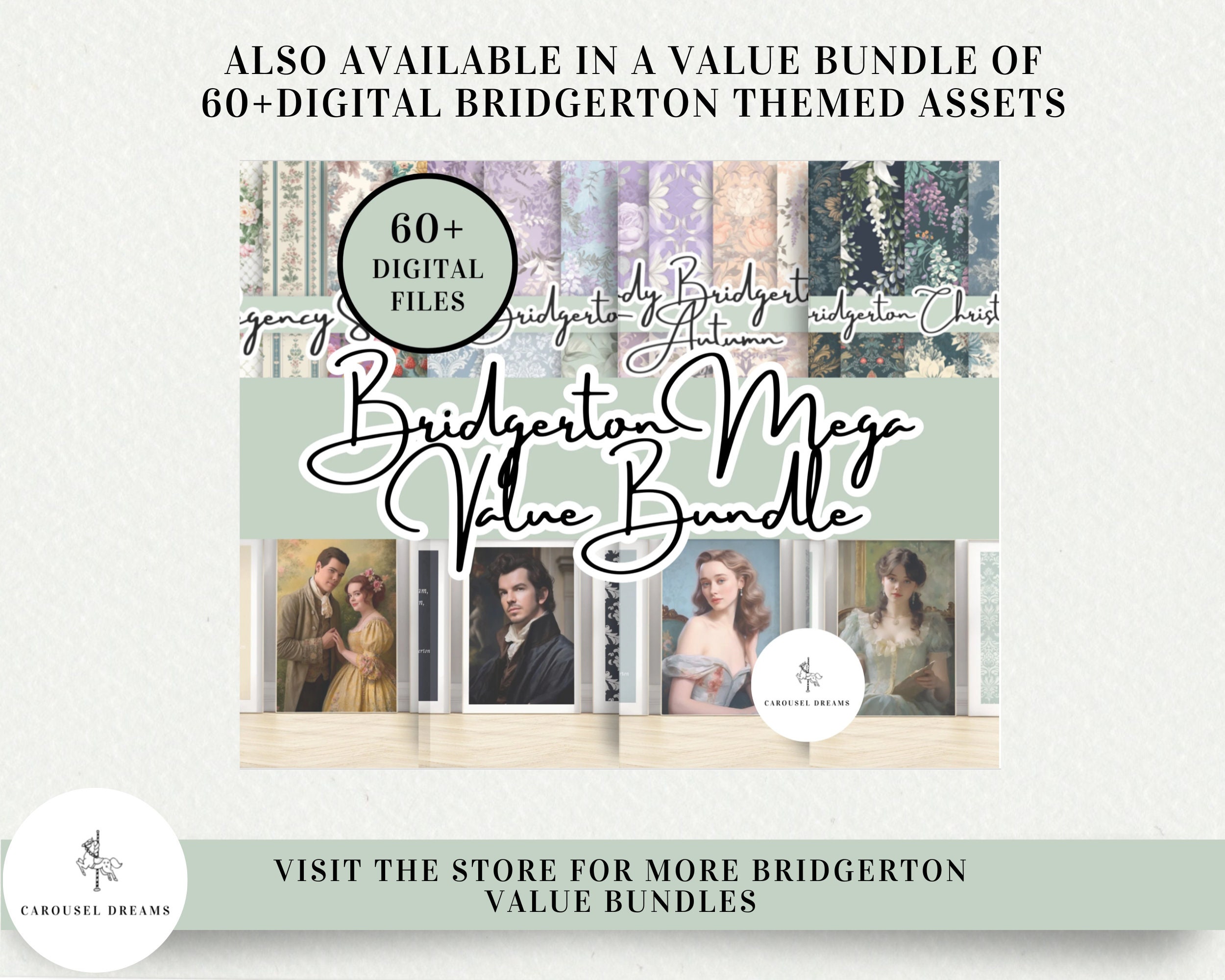Best Seller - Regency Inspired 12 Digital Paper Bundle - Instant ...