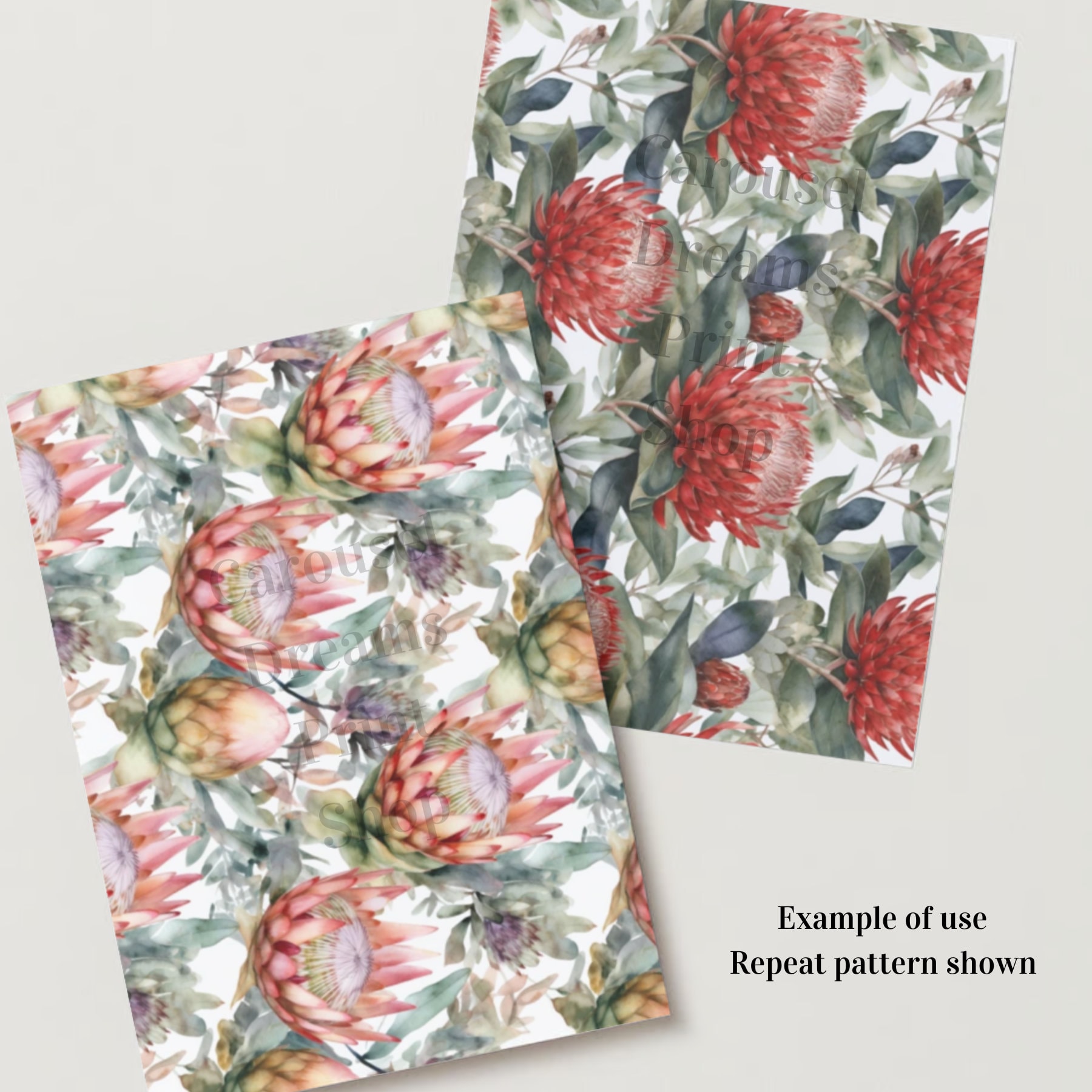 Waratah Protea & Gumnut 10 Digital Paper Pack - Instant Download ...