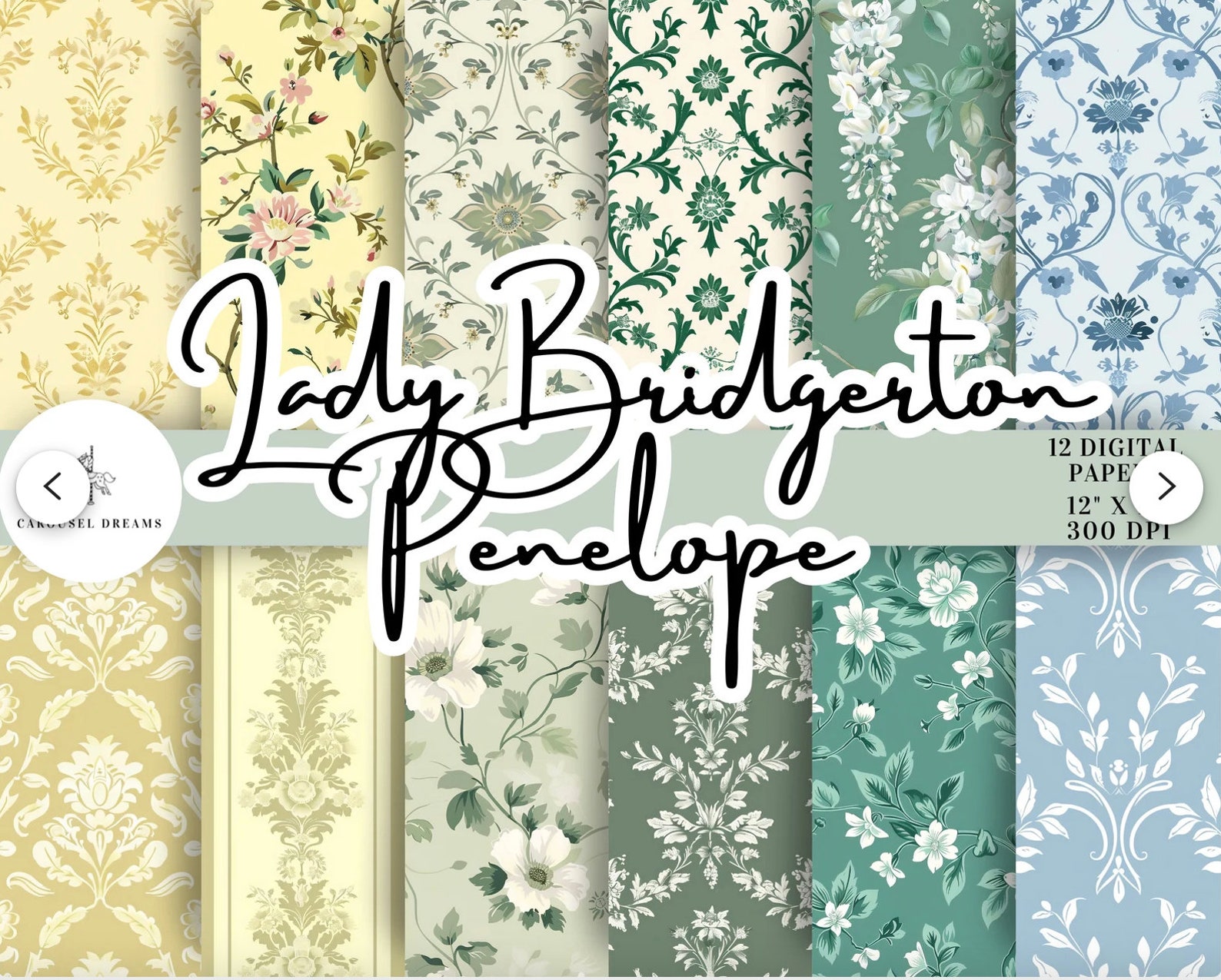 Bridgerton Polin Value Bundle 30 Digital Download, Printable Seamless ...