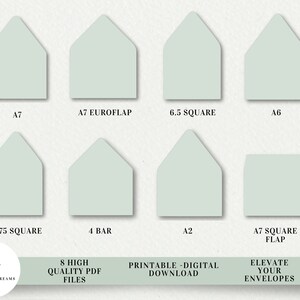Printable Envelope Liner, A7, Euro Flap, Square Flap, 6.5 Square, A6, 5 ...
