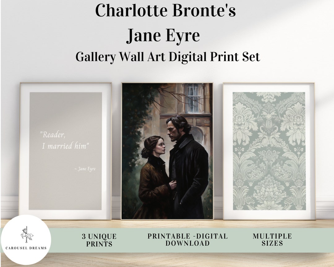 Jane Eyre Vintage DIGITAL Art Print Set - Instant Download Gallery Wall ...
