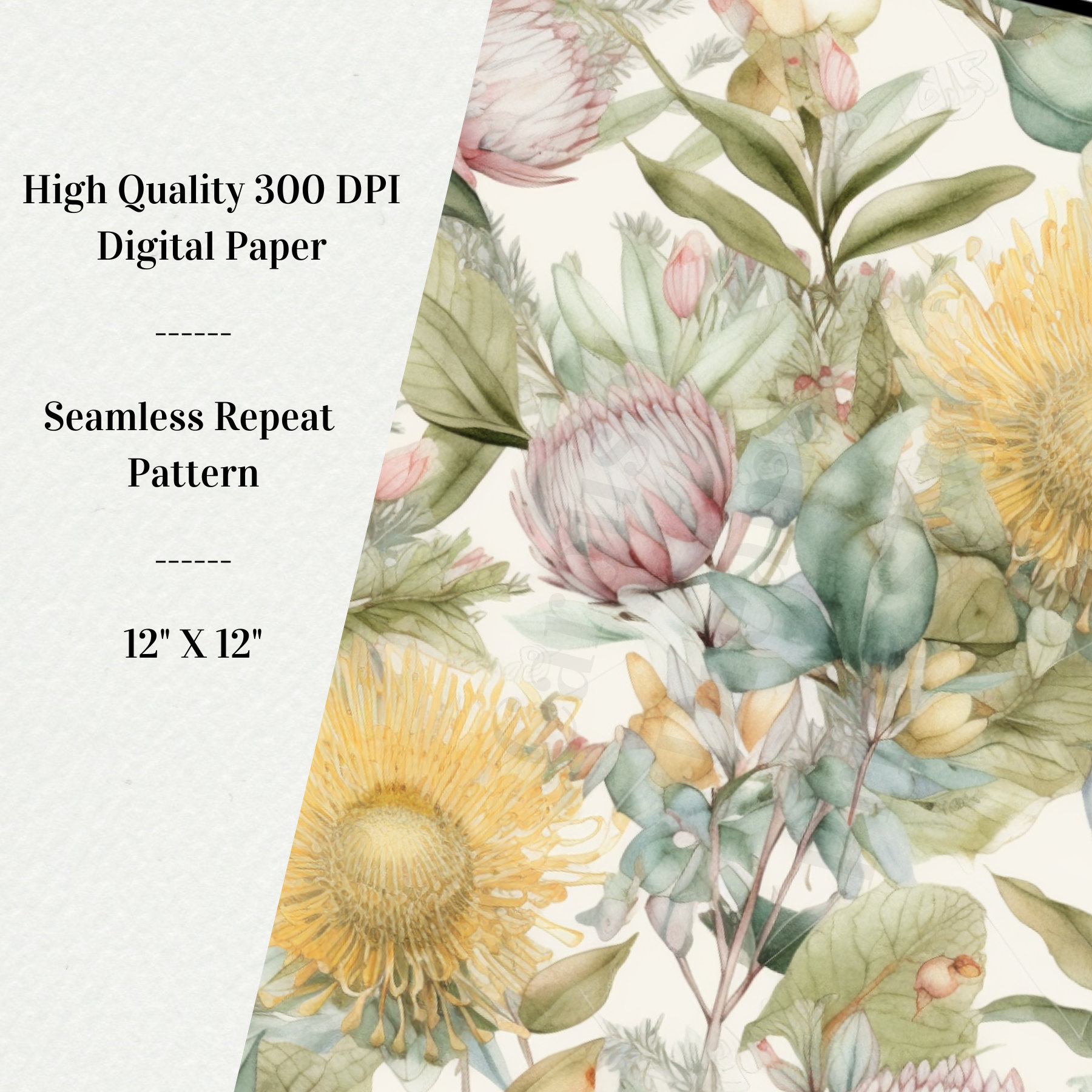 Waratah Protea & Gumnut 10 Digital Paper Pack - Instant Download ...