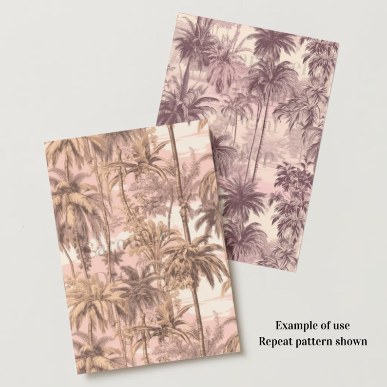 Vintage Palms DIGITAL Paper Pack Instant Download Seamless - Etsy
