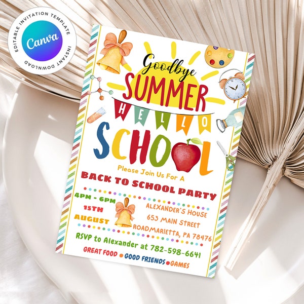 Back to School Invites - Etsy