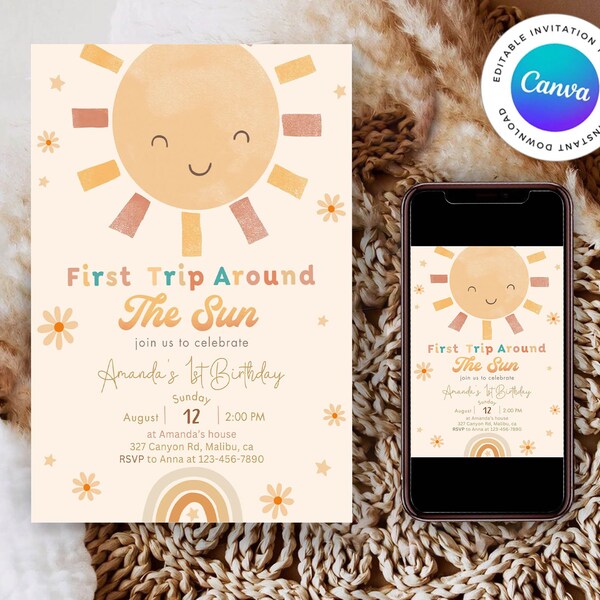 Sun Invitation - Etsy