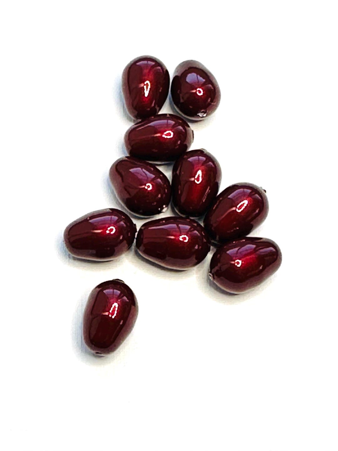 Article 5821 11x8mm Austrian Crystal; Crystal Bordeaux Pearl 10pc - Etsy