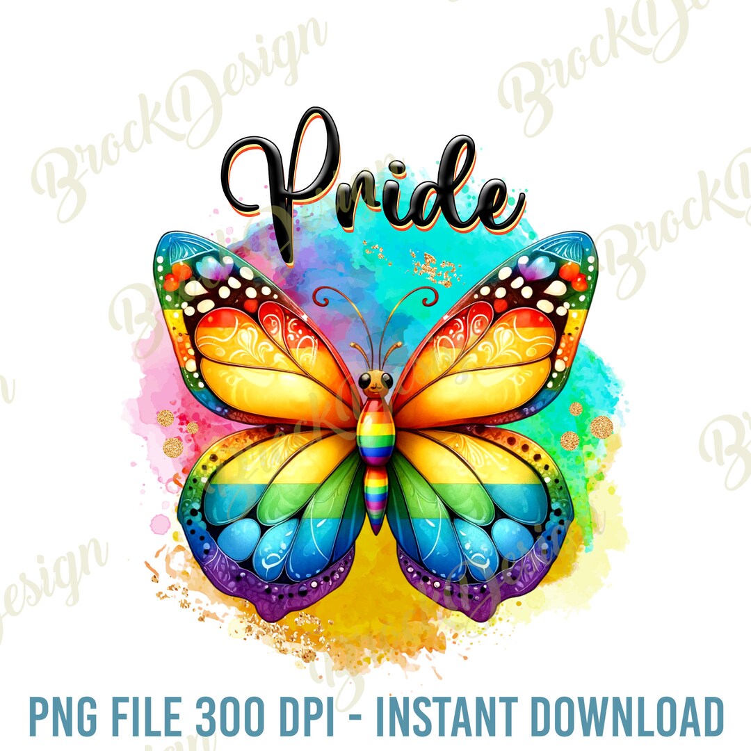 Rainbow Butterfly LGBT Pride Png, Butterfly Png, LGBT Gay Pride Png ...