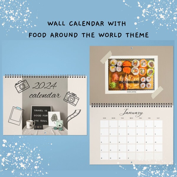 Food Theme Calendar - Etsy