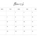 2023 Printable Calendar Landscape, Minimalist Monthly Calendar 2023 ...