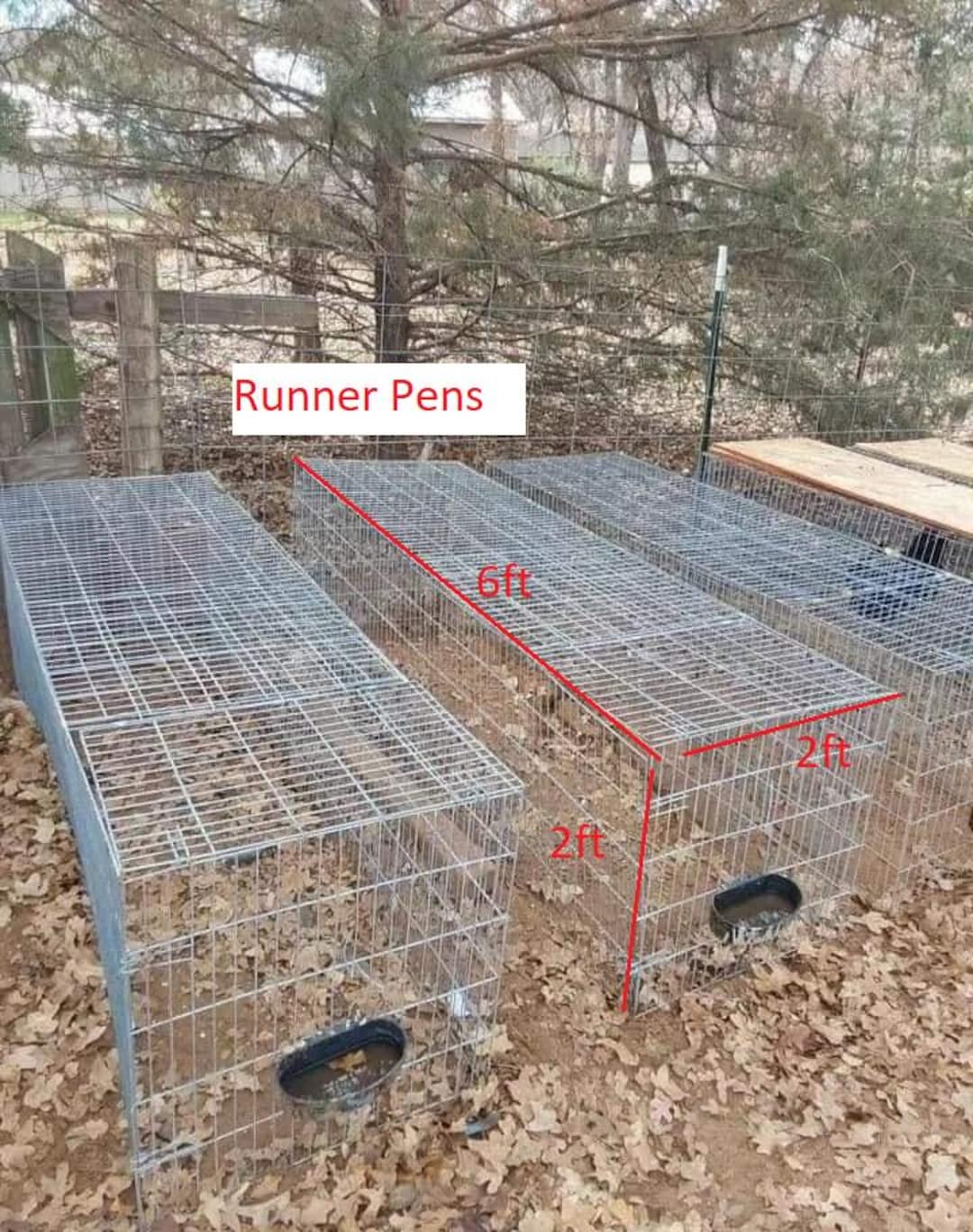 Runner Pens ---6ft X 2ft X 2 Ft Cage/galvanized - (G12) WEIGHT = 16lb ...
