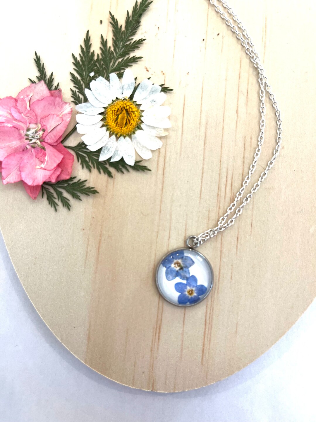Forget Me Not Necklace, Floral Necklace, Matching Bridesmaid and ...