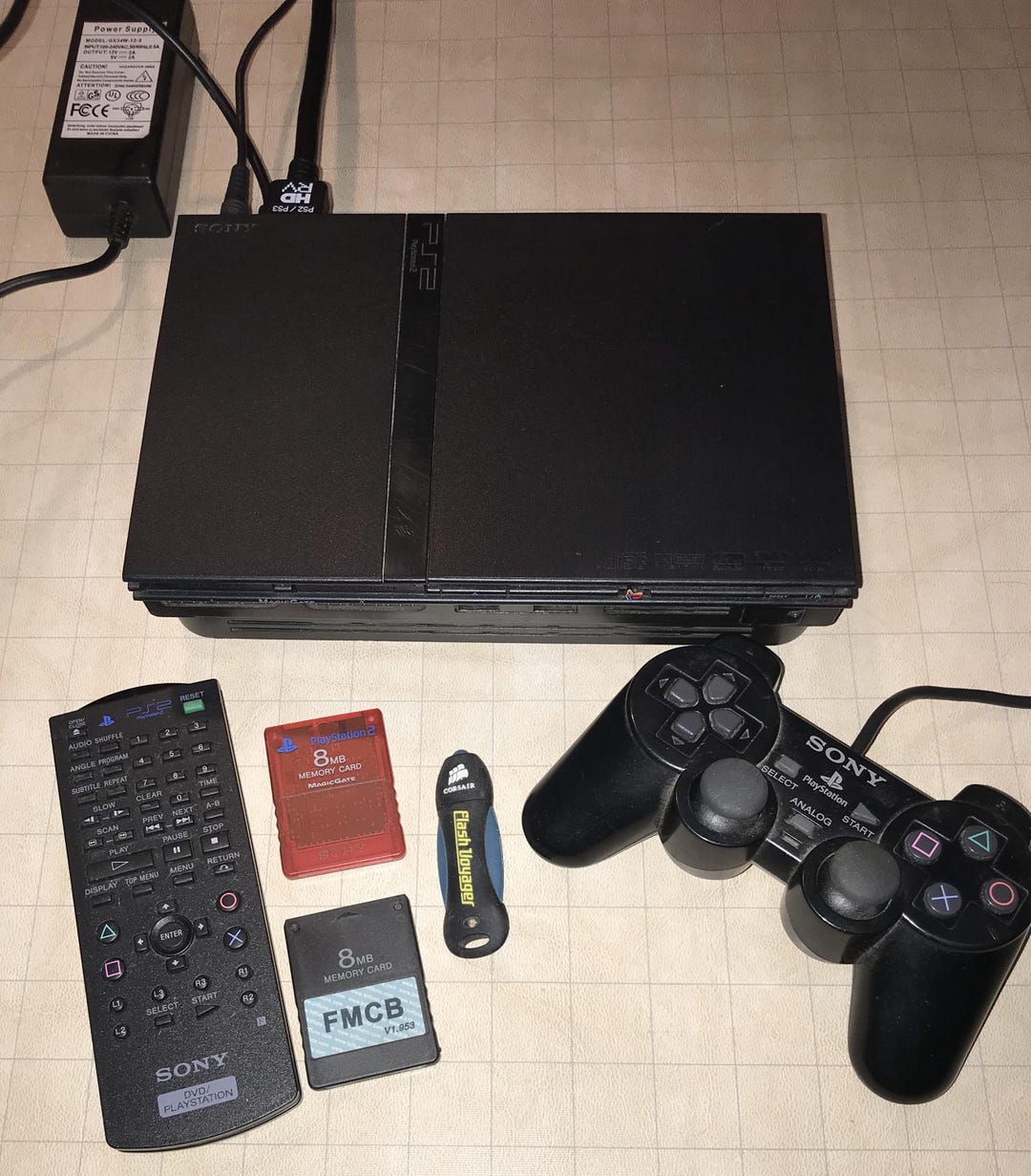 Rare Vintage Game Modded Sony Playstation PS2 Slim With SSD HDD Fully ...