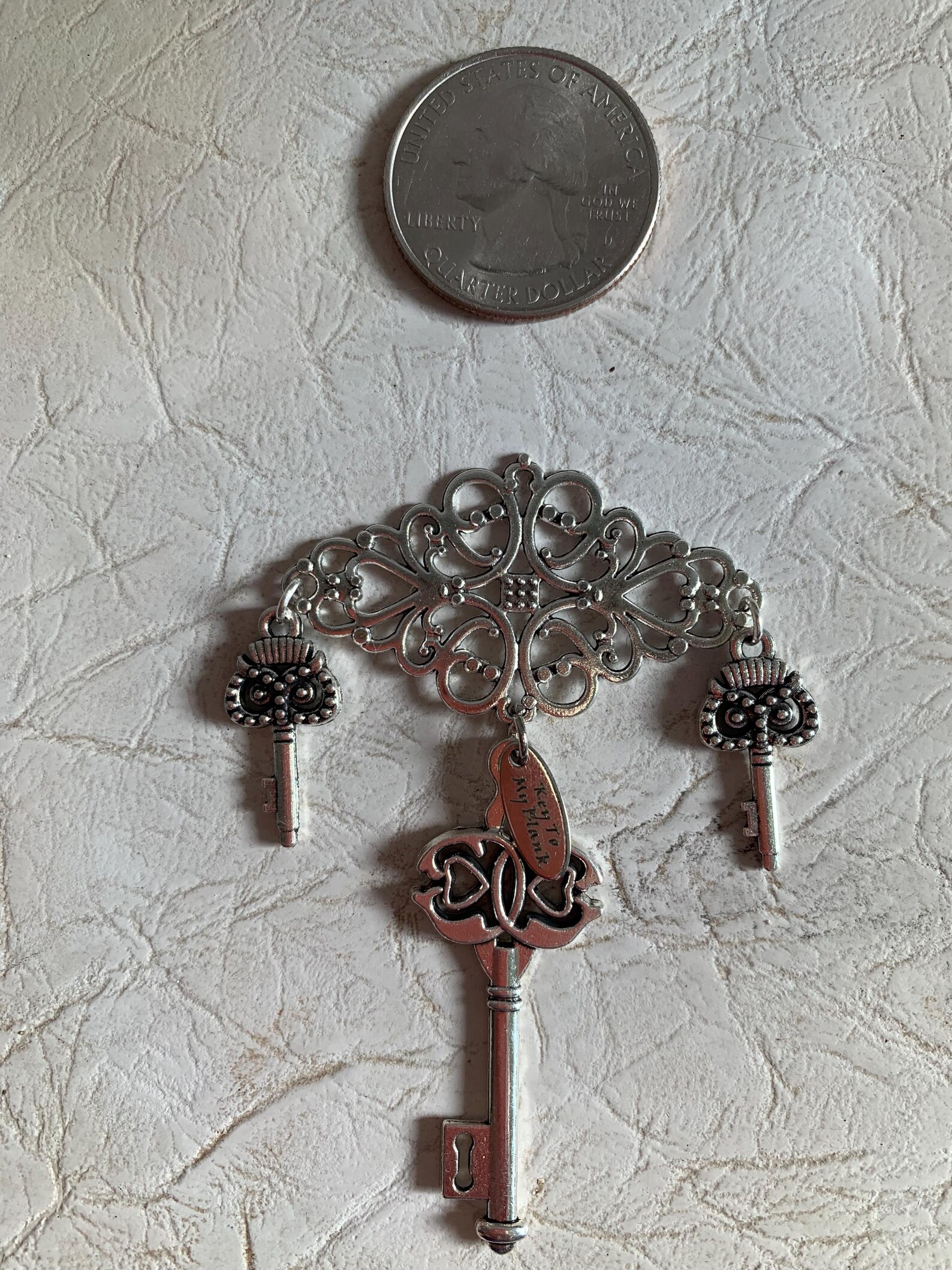 Unique Branded Skeleton Key Magnet | Eye-catching Silver Tone Design ...