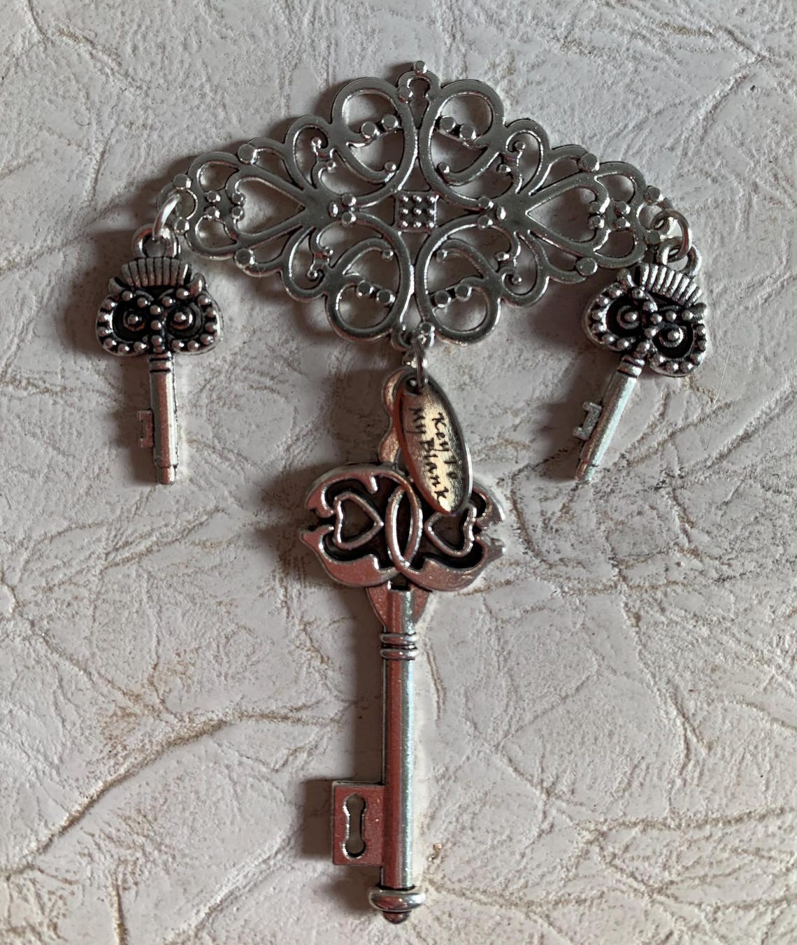 Unique Branded Skeleton Key Magnet | Eye-catching Silver Tone Design ...