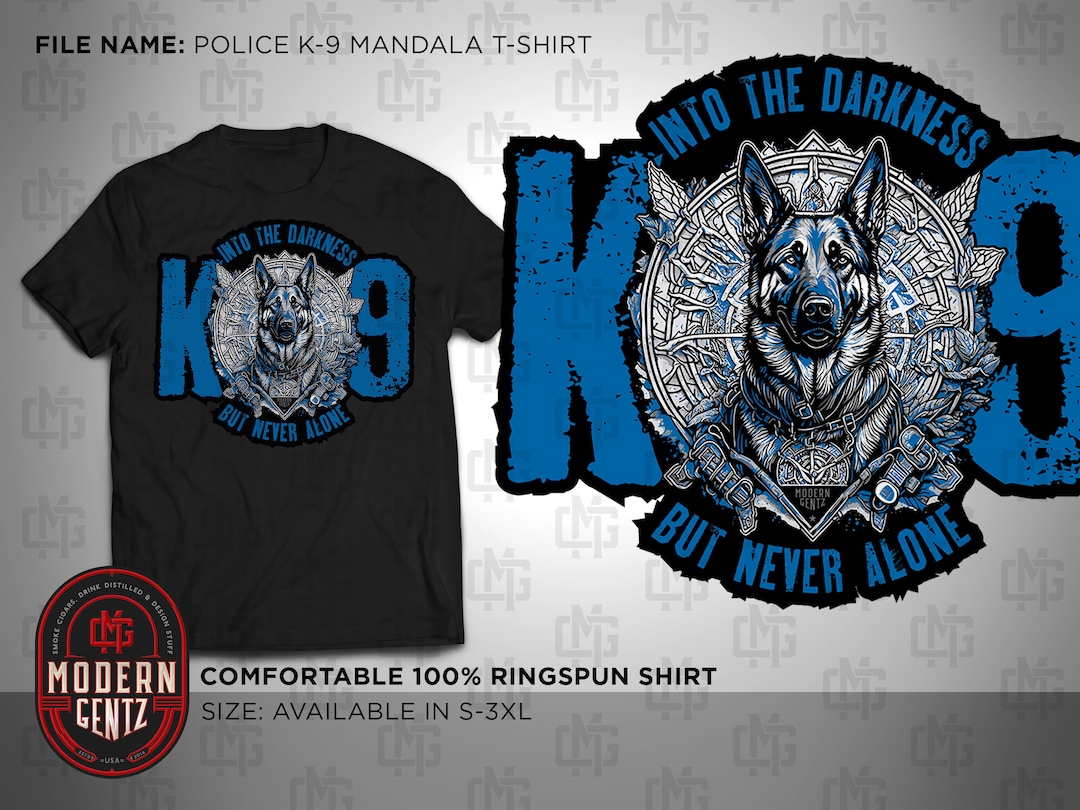 Police K-9 Mandala T-shirt - Etsy