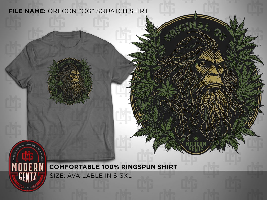 Bigfoot Shirts, Original OG, Sasquatch T-shirt, Yeti Graphic Shirt ...