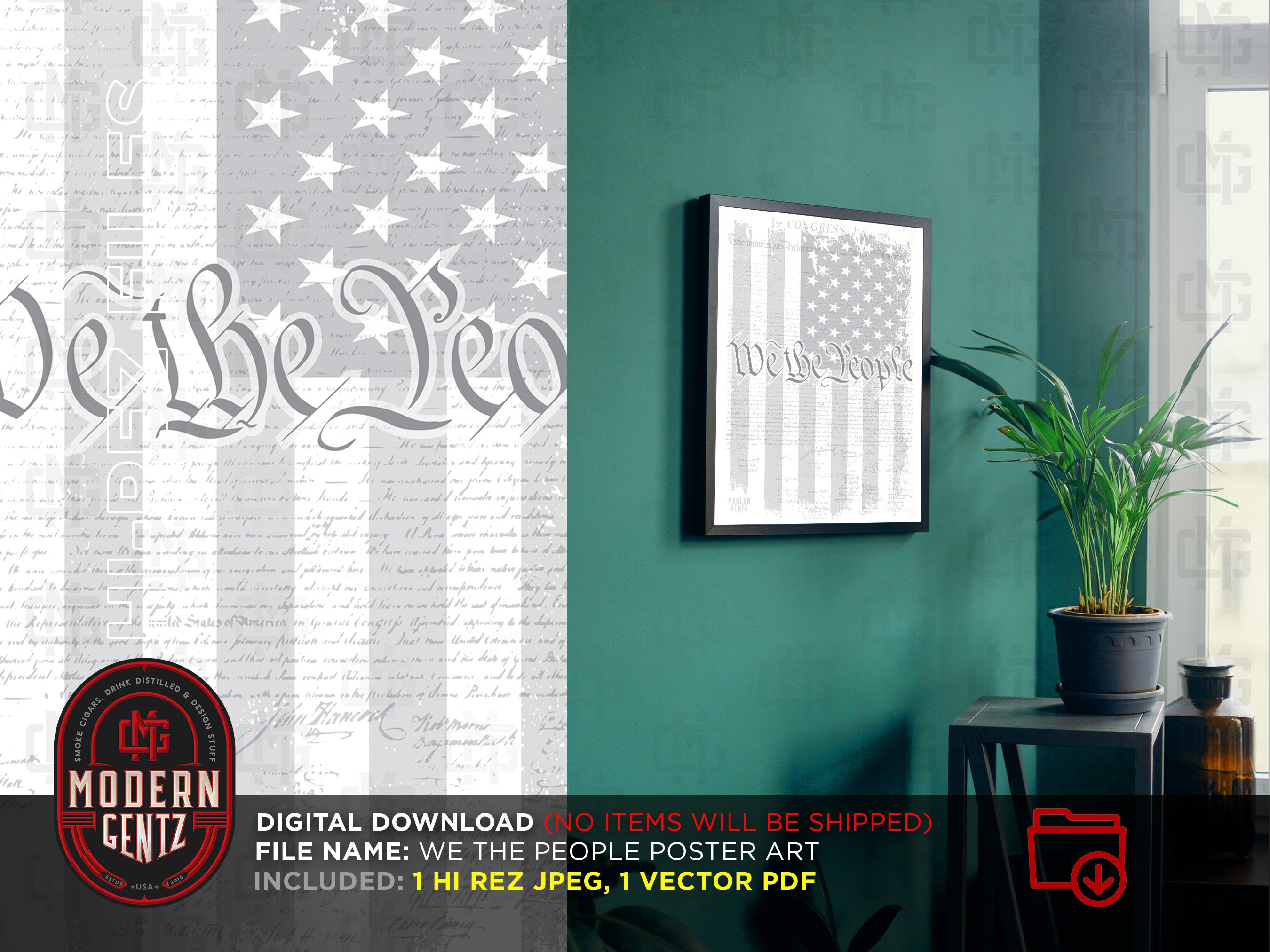 We the People Poster Art American Flag Poster Mancave Poster - Etsy
