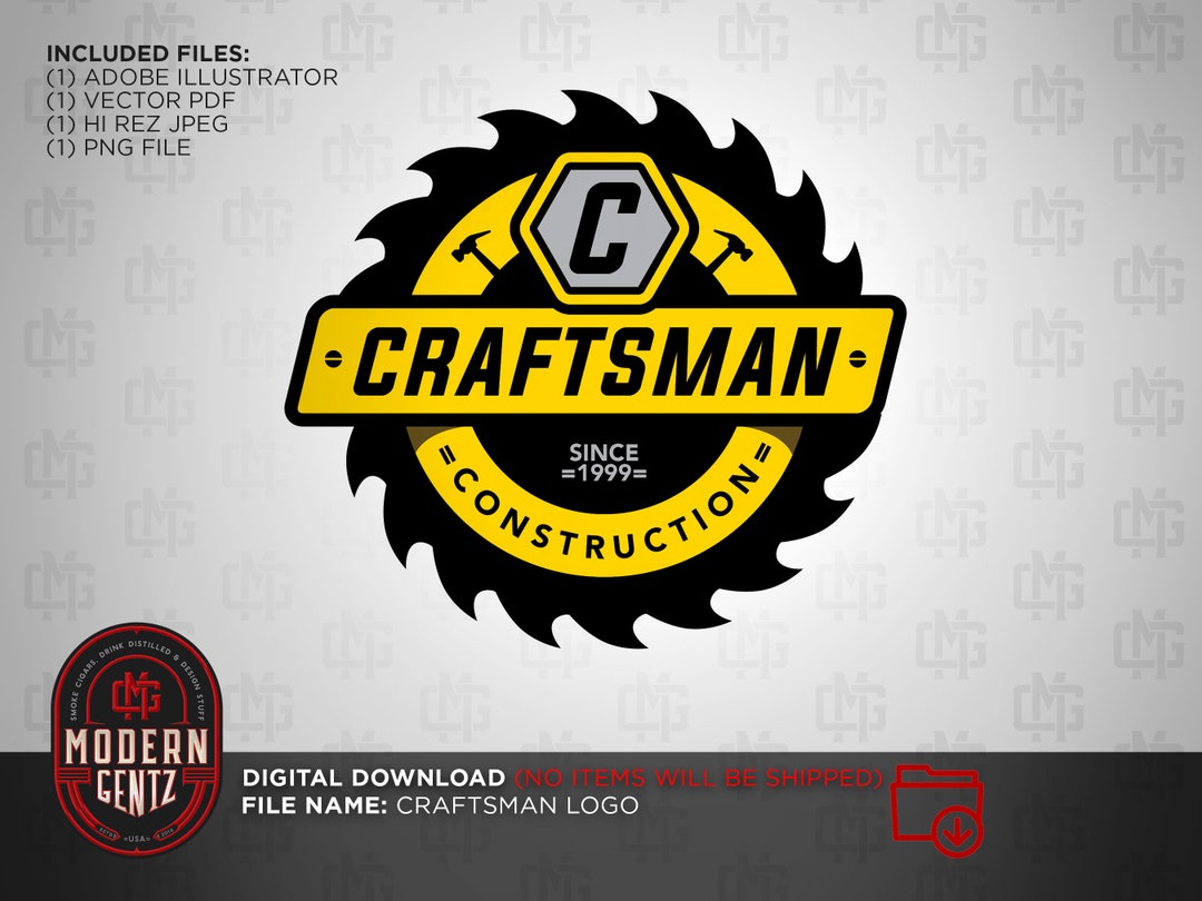 Editable Logo, Craftsman Logo Design, Construction Logo, Vector Logo ...