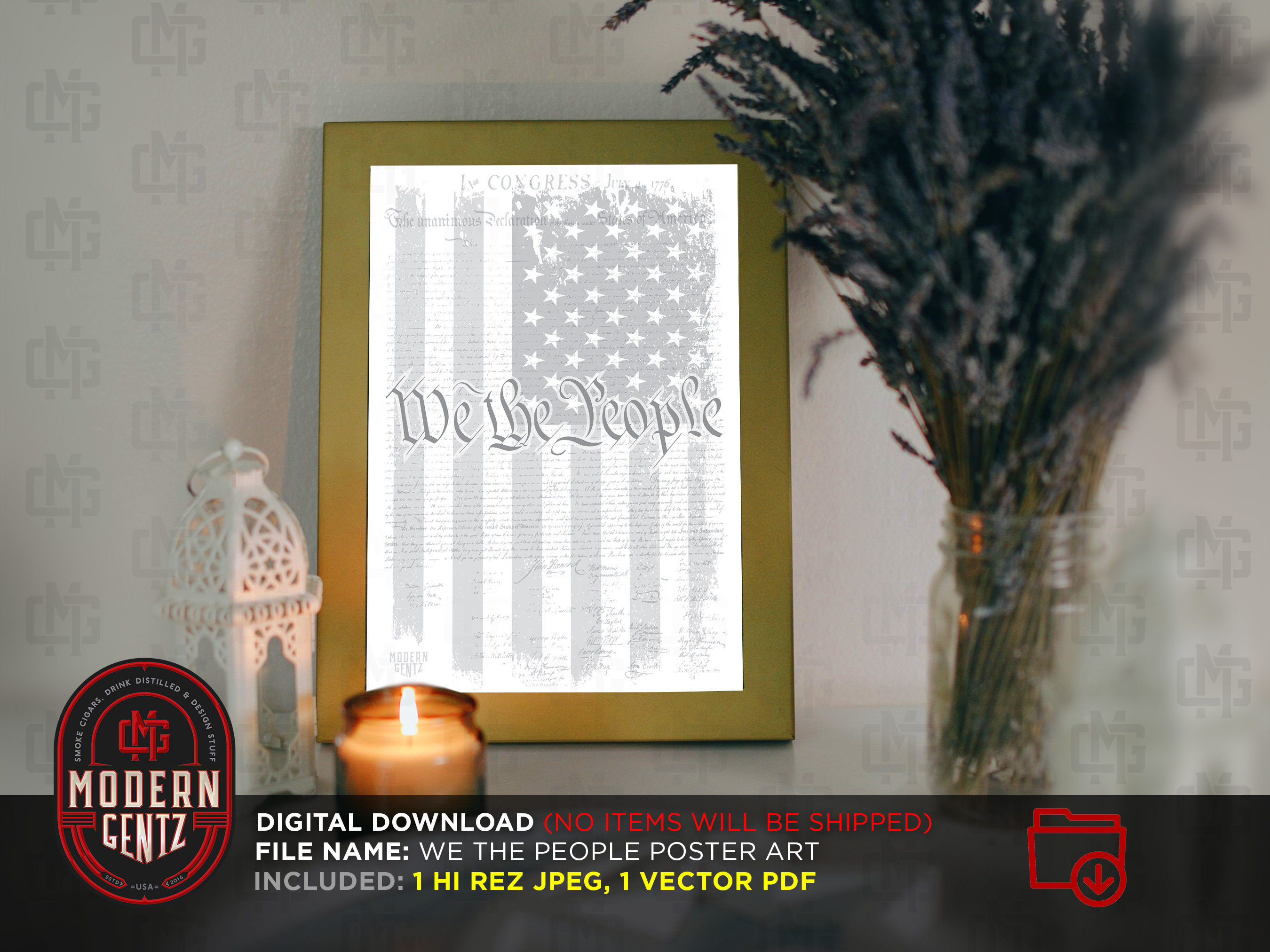 We the People Poster Art American Flag Poster Mancave Poster - Etsy