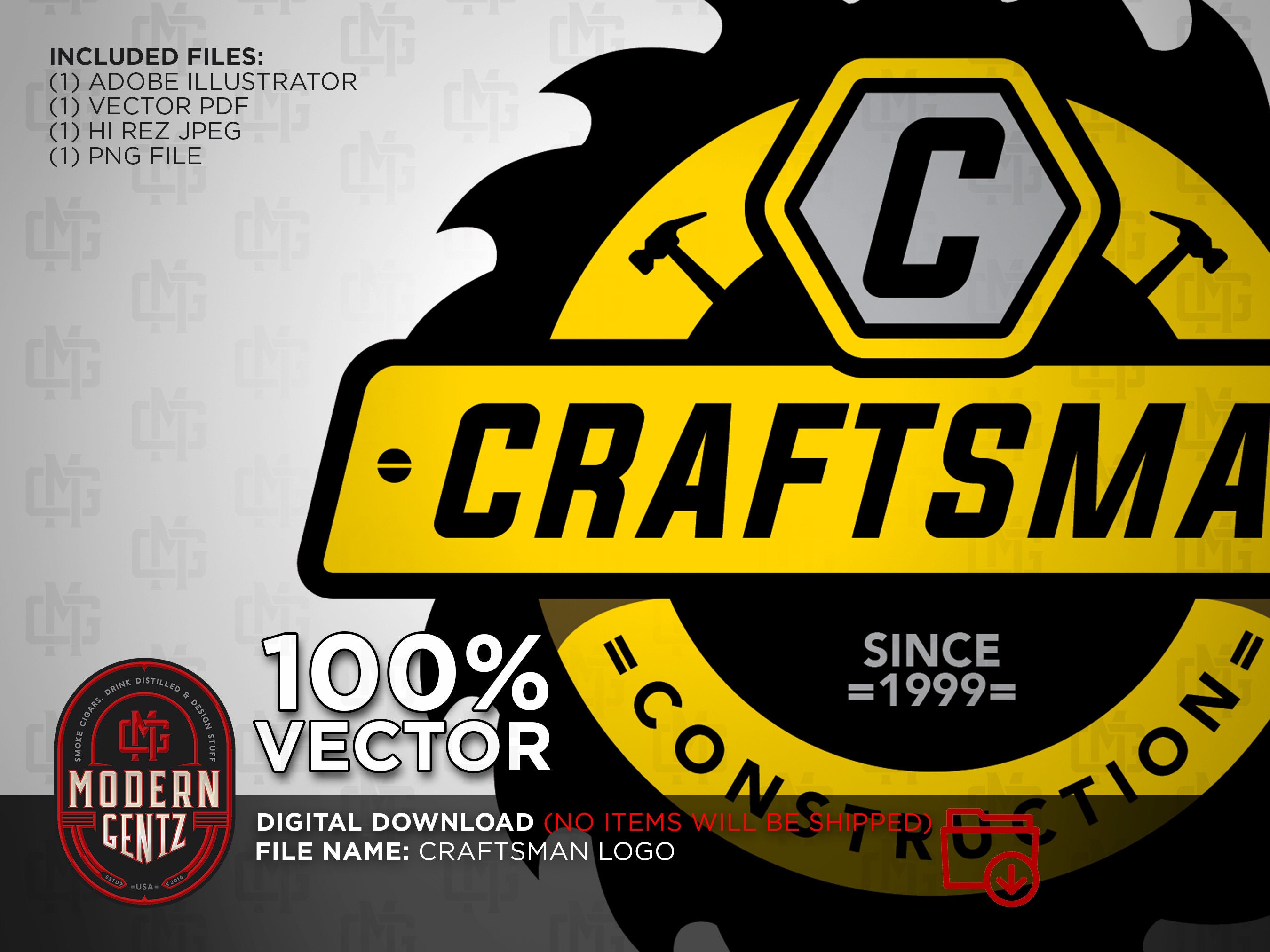 Editable Logo, Craftsman Logo Design, Construction Logo, Vector Logo ...