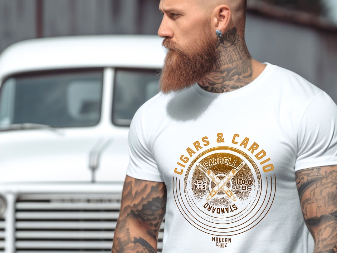 Cigars & Cardio Gift for Him, Cigar Lover Gift, Mens Funny Shirts ...