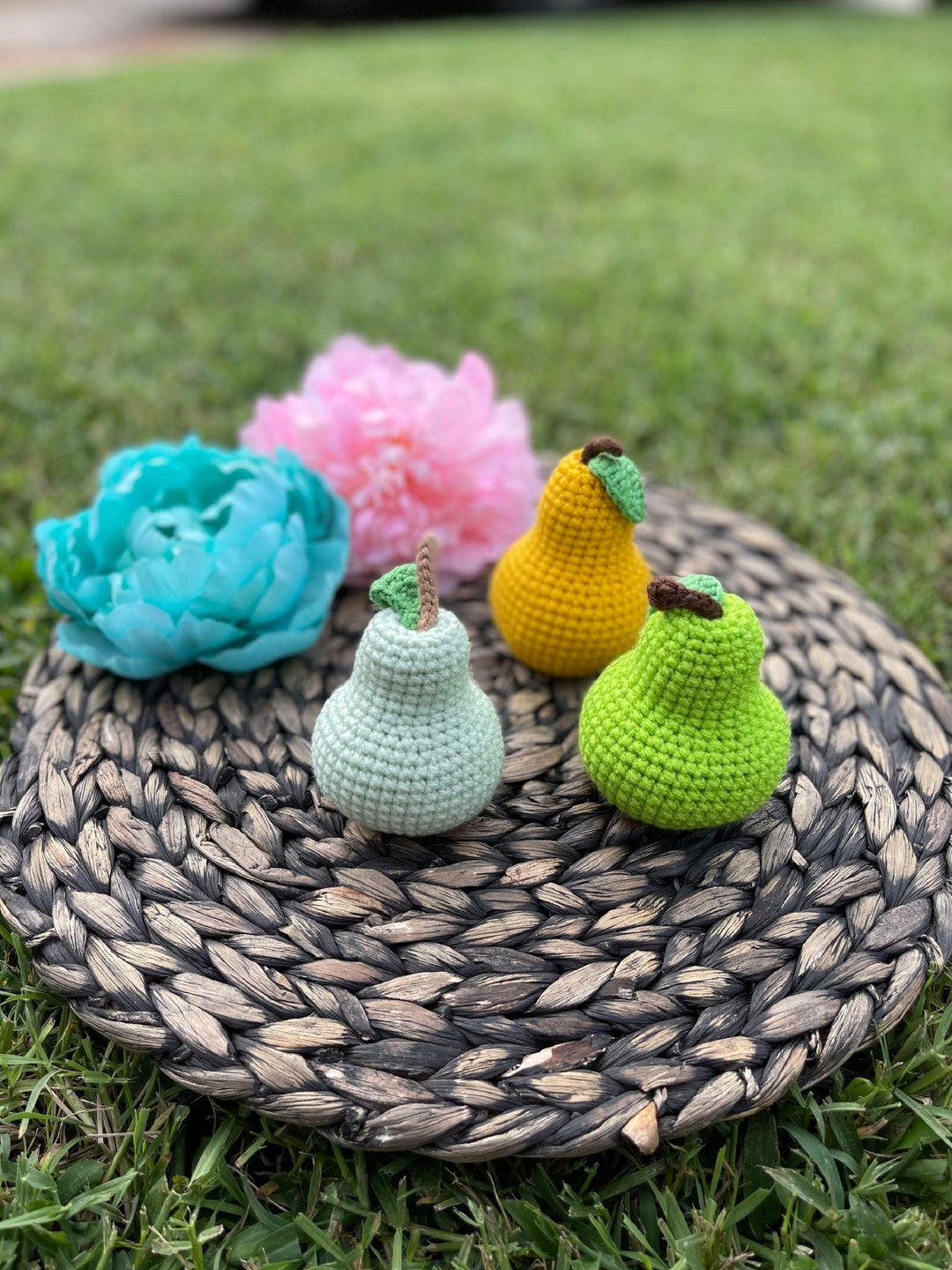 Crochet Pears | Various Colors | Pears Fruit | Play Food | Pretend Play ...