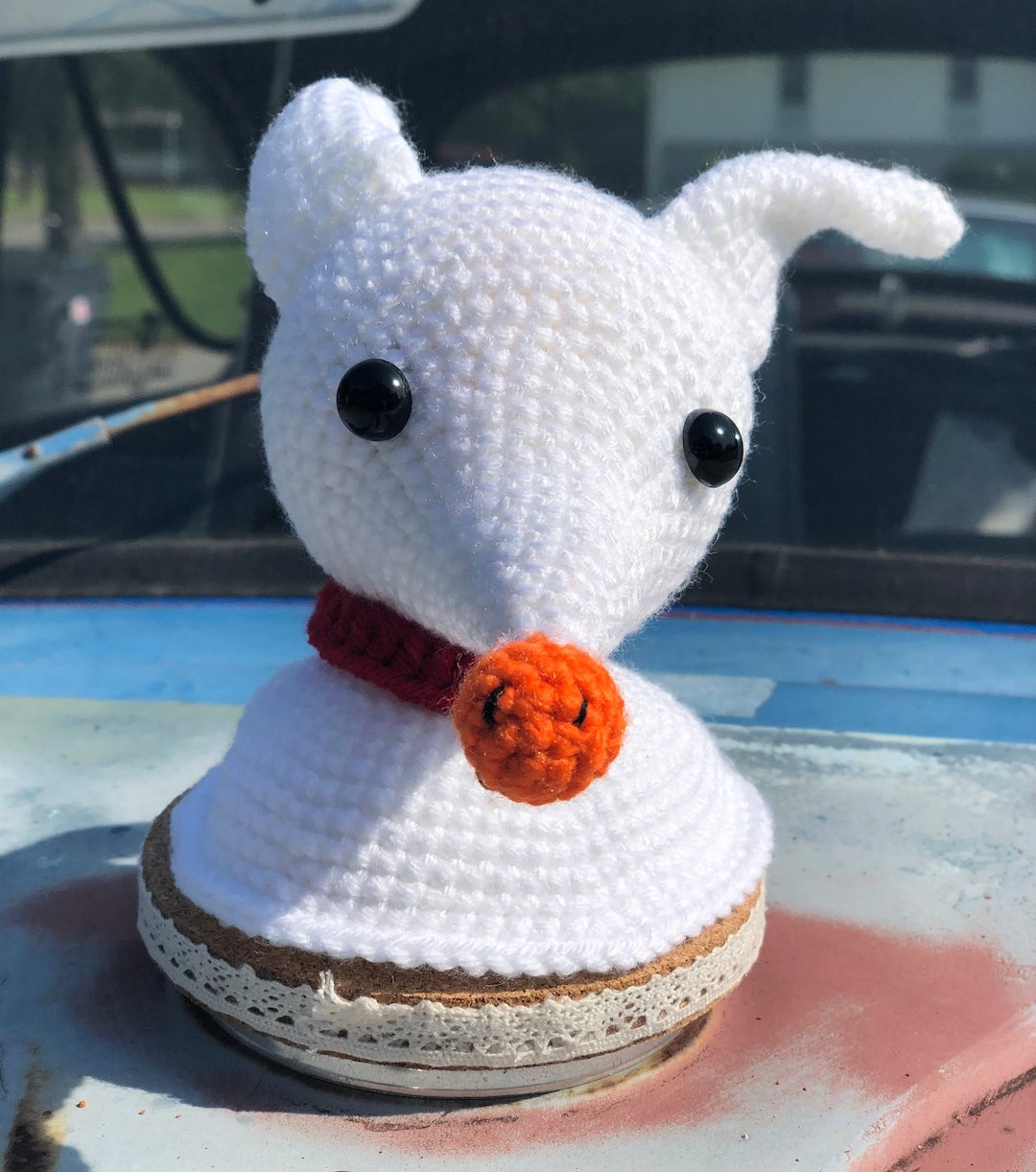Plush Kawaii Nightmare Before Christmas Zero, Stuffed Animal Amigurumi ...