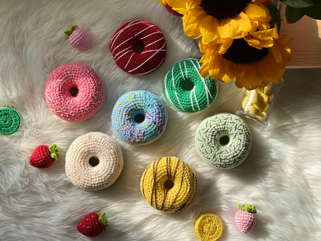 Crochet DONUT, Crochet Donut Plush, Donut Amigurumi, Play Food/toy ...