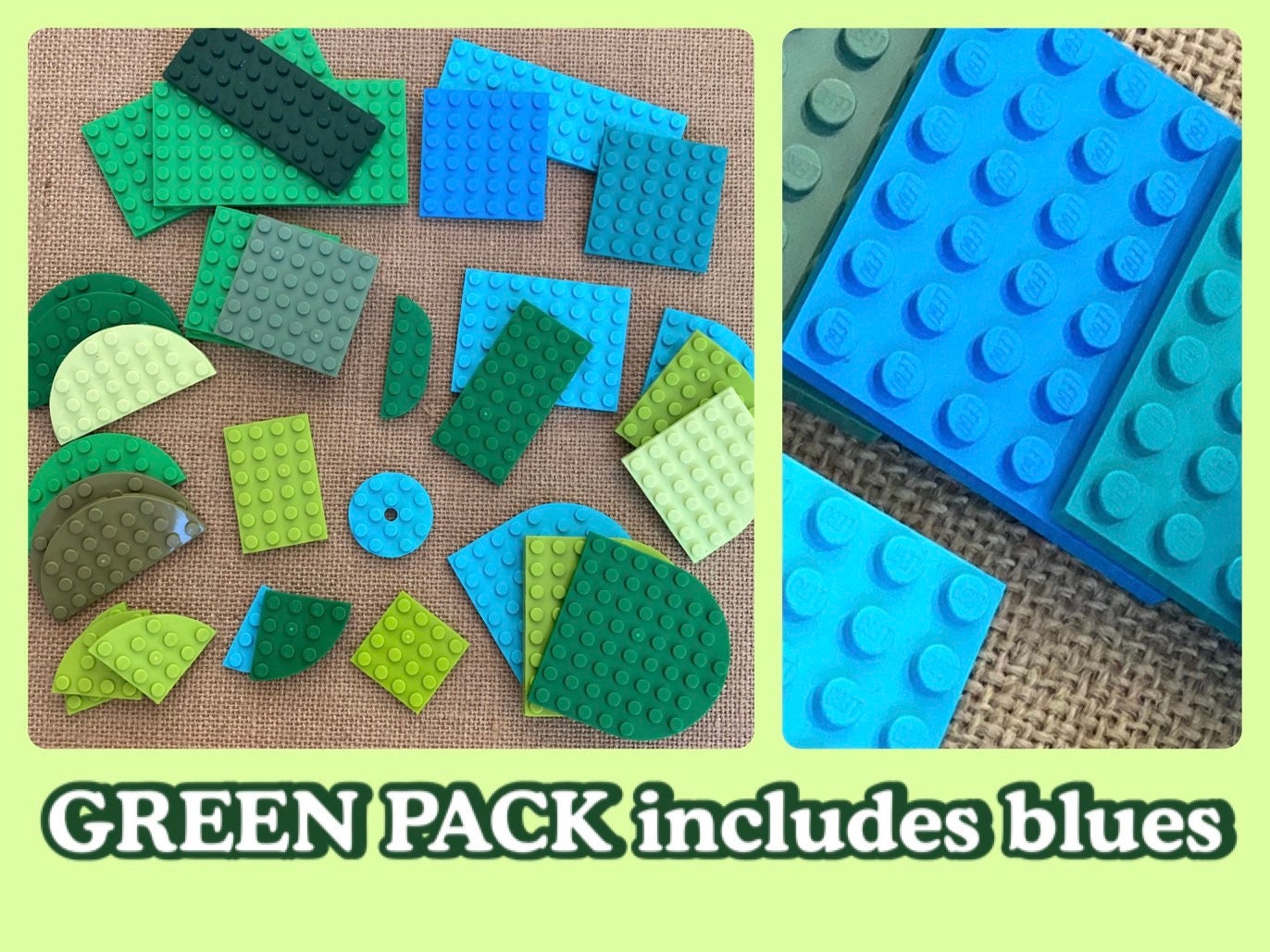 Lego Plates— Natural Colors for Landscaping and Nature - Etsy