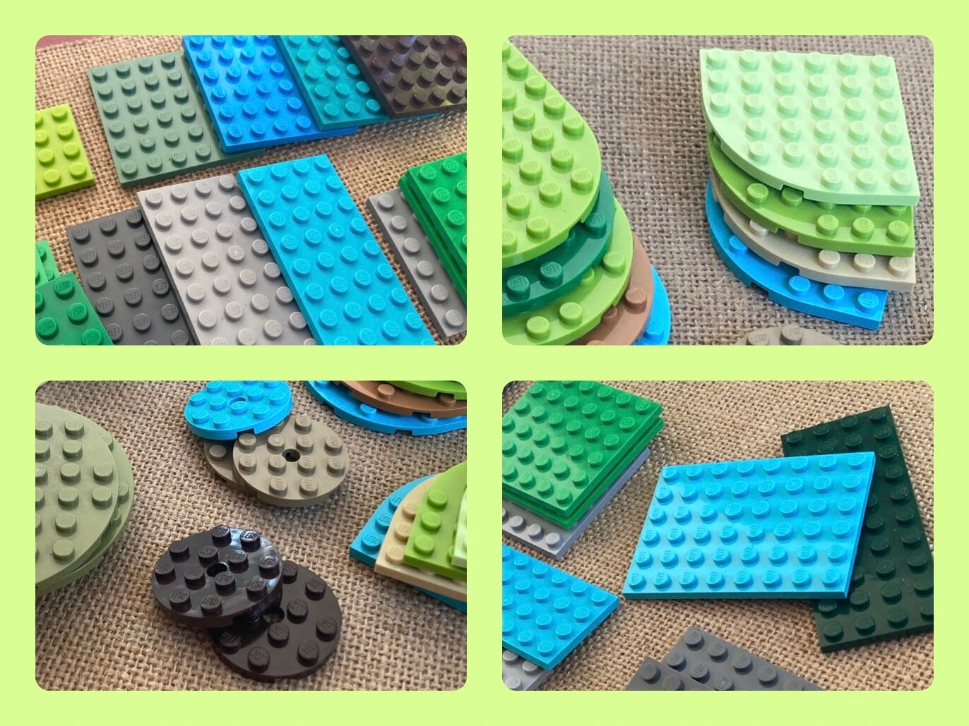 Lego Plates— Natural Colors for Landscaping and Nature - Etsy
