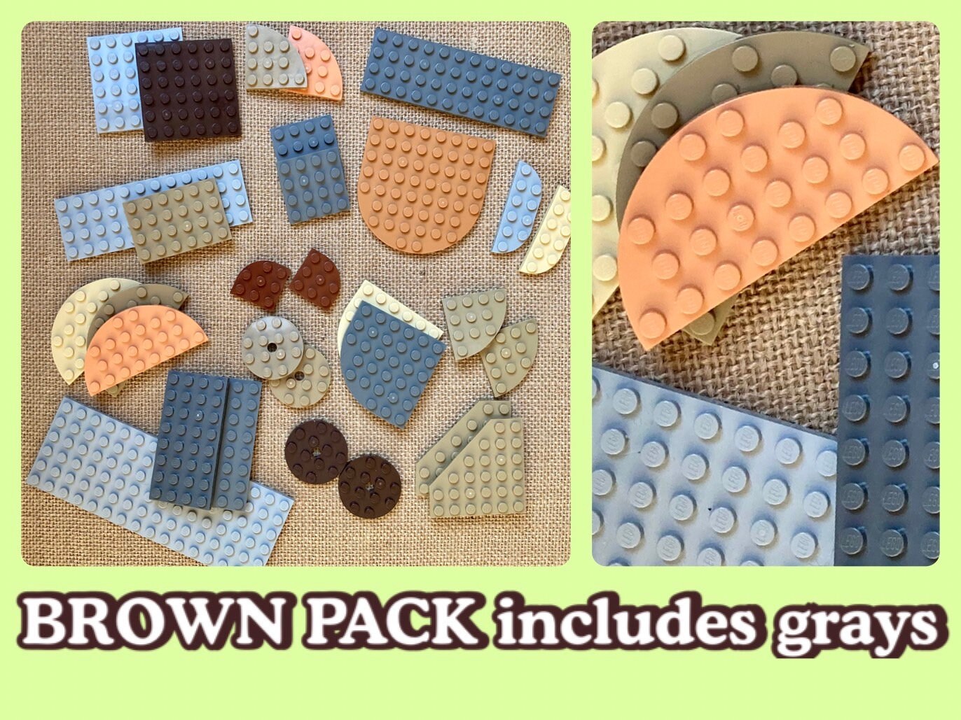 Lego Plates— Natural Colors for Landscaping and Nature - Etsy