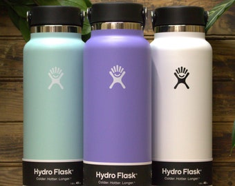 Custom Laser Engraved Hydro Flask Wide Mouth Hydration Water Bottle ...