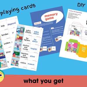 Three-piece Matching Memory Game Life in the City Digital Download Age ...
