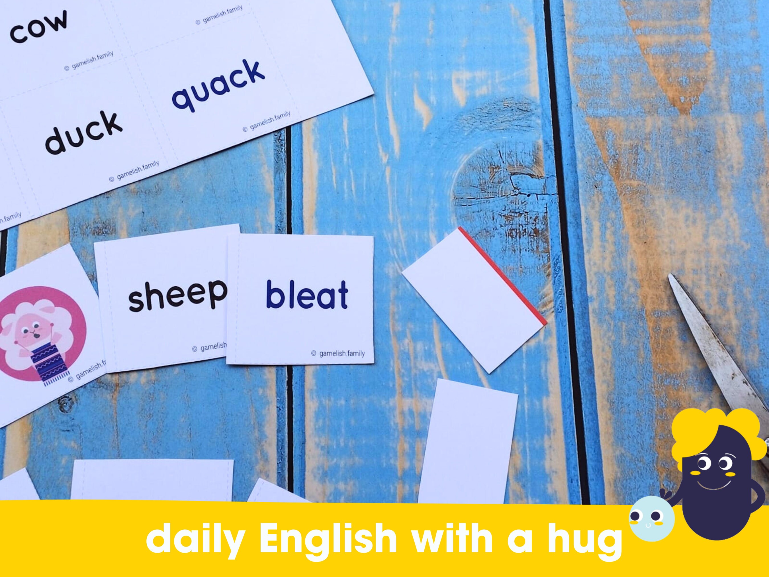 Matching Memory Game Animal Names and Sounds Digital Download ...