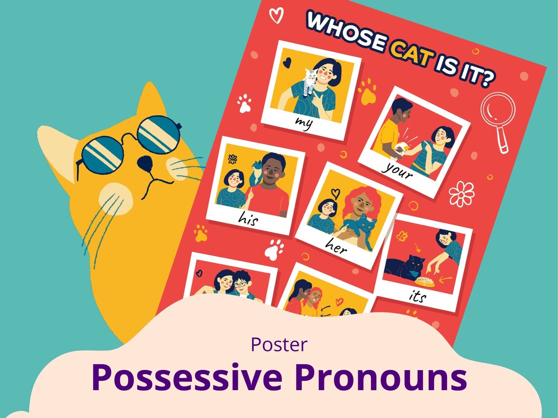 Poster Possessive Pronouns Beautifully Designed + Free Practice ...