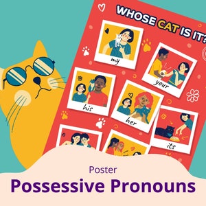 Poster Possessive Pronouns Beautifully Designed + Free Practice ...